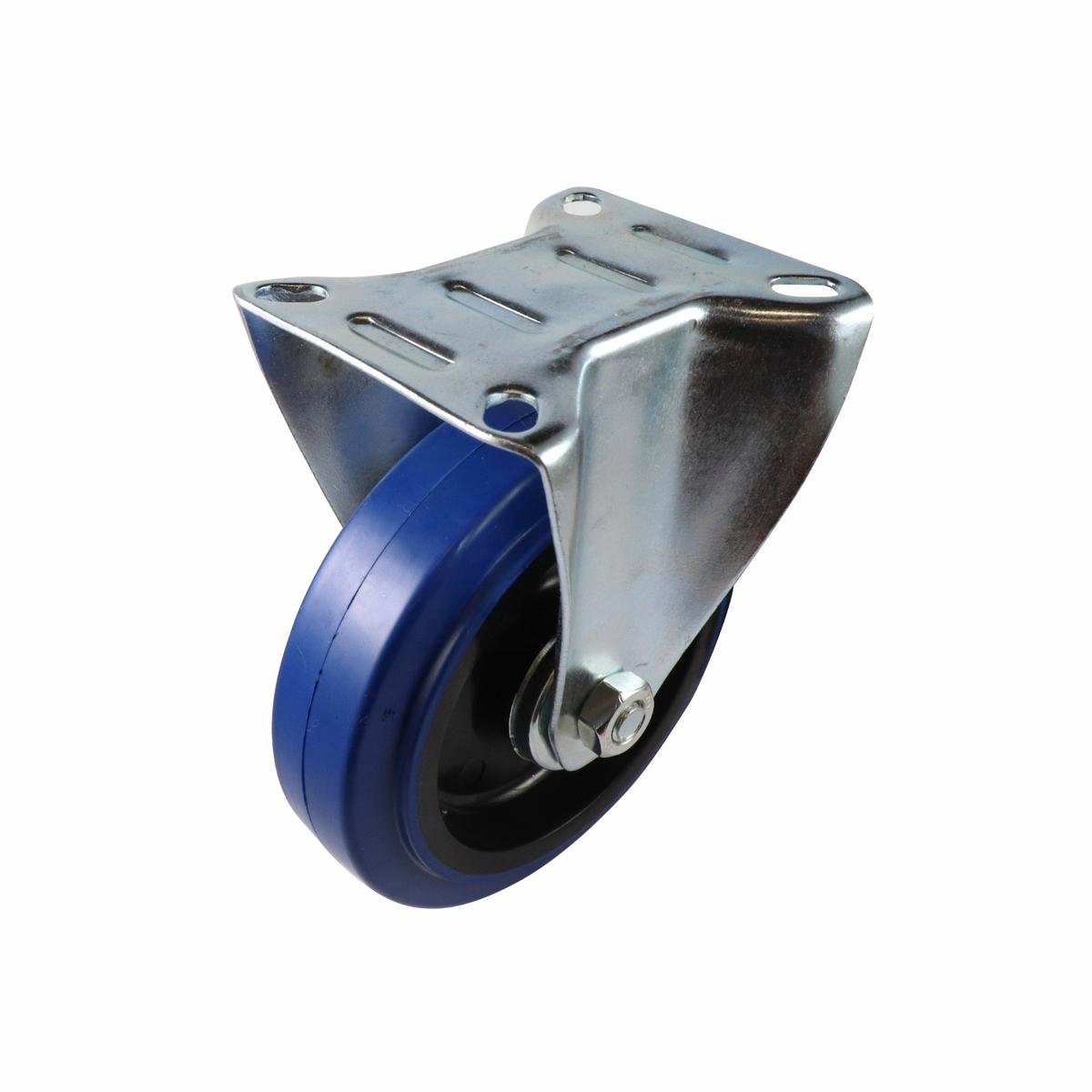 Easyroll 125mm 150kg Blue Fixed Rubber Castor - Bunnings Australia