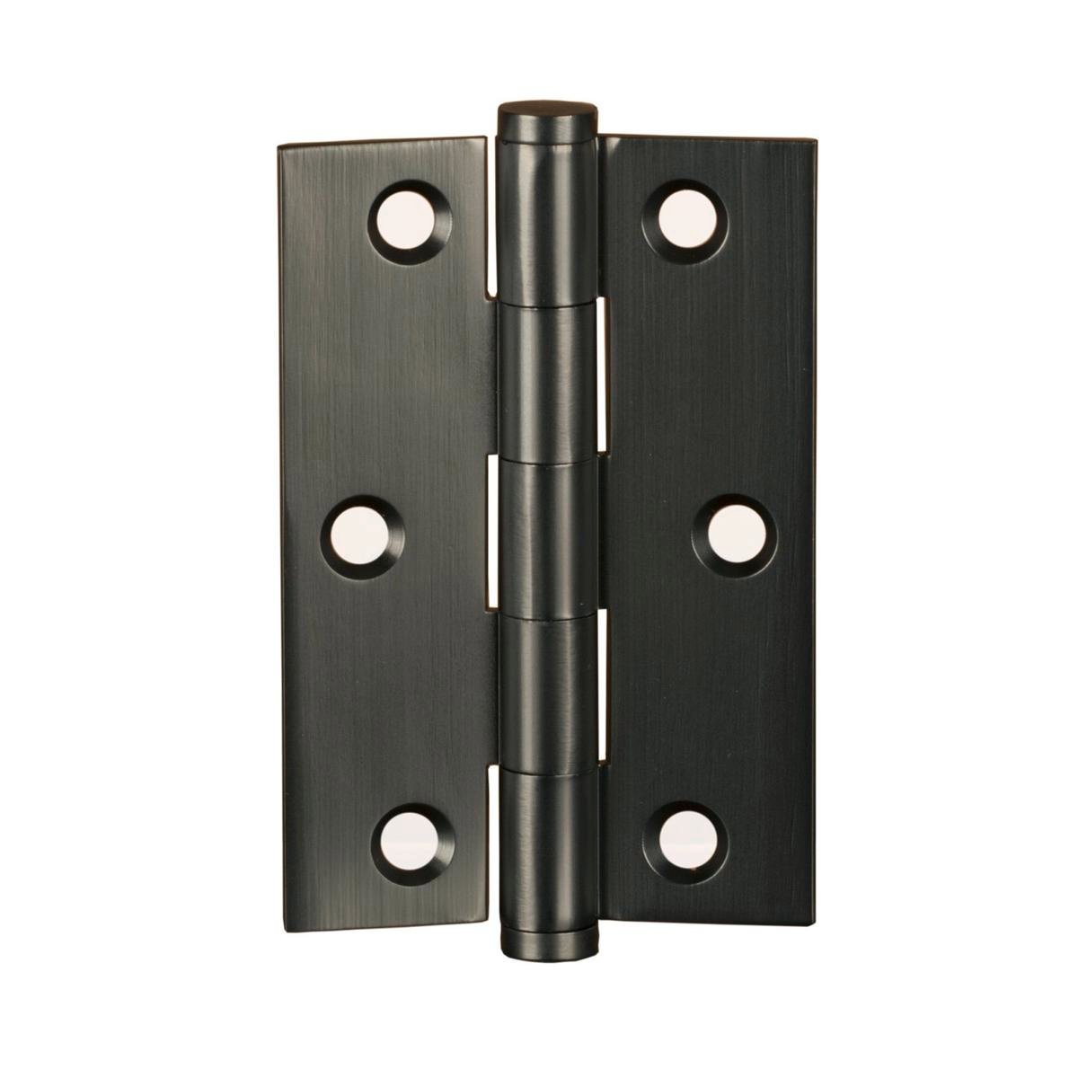 Miles Nelson 90 x 60 x 2mm Satin Graphite Square Edge Hinge - Bunnings ...