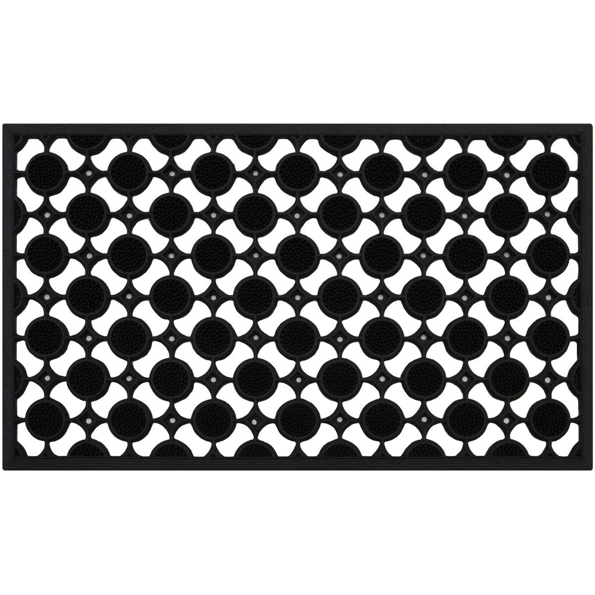 Bayliss 45 x 75cm Black Iron Gate Stipple Rubber Outdoor Mat - Bunnings ...