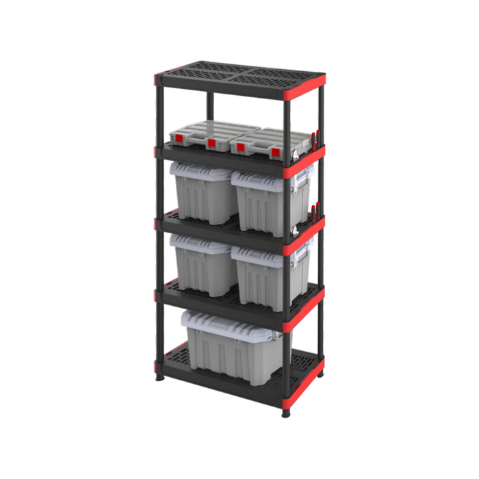 Pinnacle 1830 x 915 x 410mm 5 Tier Heavy Duty Plastic Shelving Unit ...