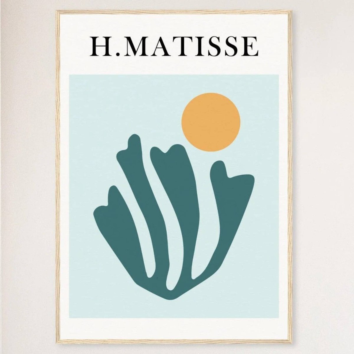 Galrie H. Matisse Abstract Art Print with Elegant Wood Frame, Wood ...