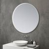 Barelli 800 x 800mm Brushed Nickel Toscana Framed Round Mirror LED ...