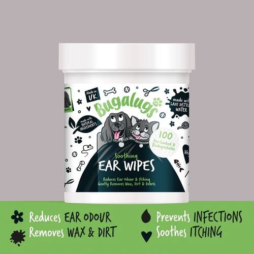 Bugalugs Cat And Dog Soothing Ear Wipes - 100 Pack - Bunnings Australia