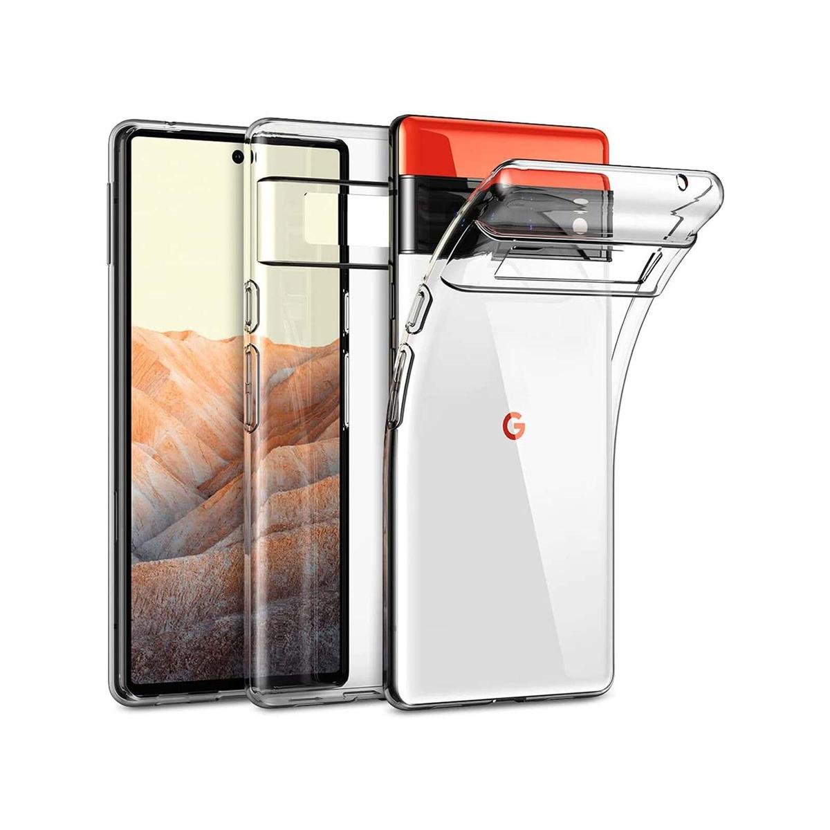 MEZON Google Pixel 6 Pro (6.7") Ultra Slim Clear TPU Gel Back Case ...