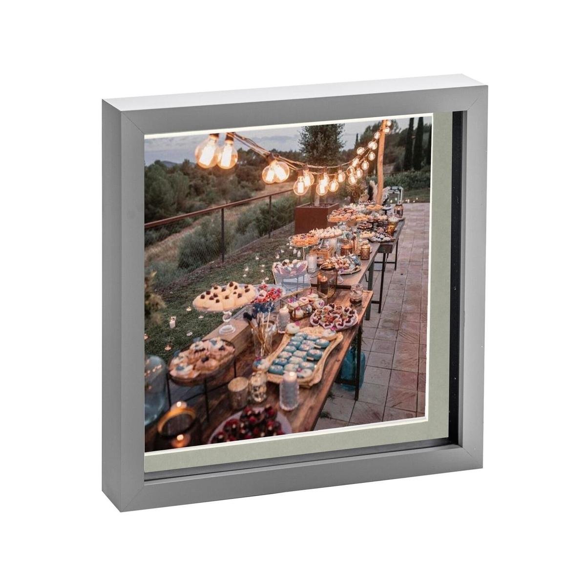 Nicola Spring Acrylic 3D Box Photo Frame with 8" x 8" Mount - 10" x 10 ...