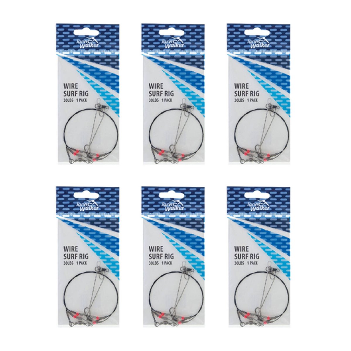 6x Jarvis Walker Wire Surf Rig - Surf Fishing Rig With 30lb Wire ...