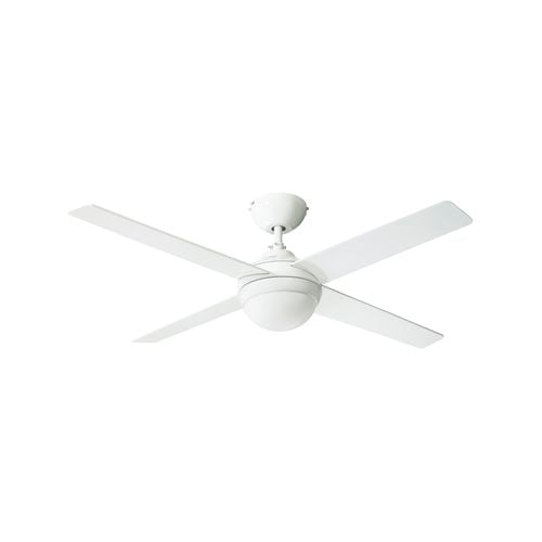 HPM 1200mm White Inspire 4 Blade Tricolour Ceiling Fan - Bunnings Australia