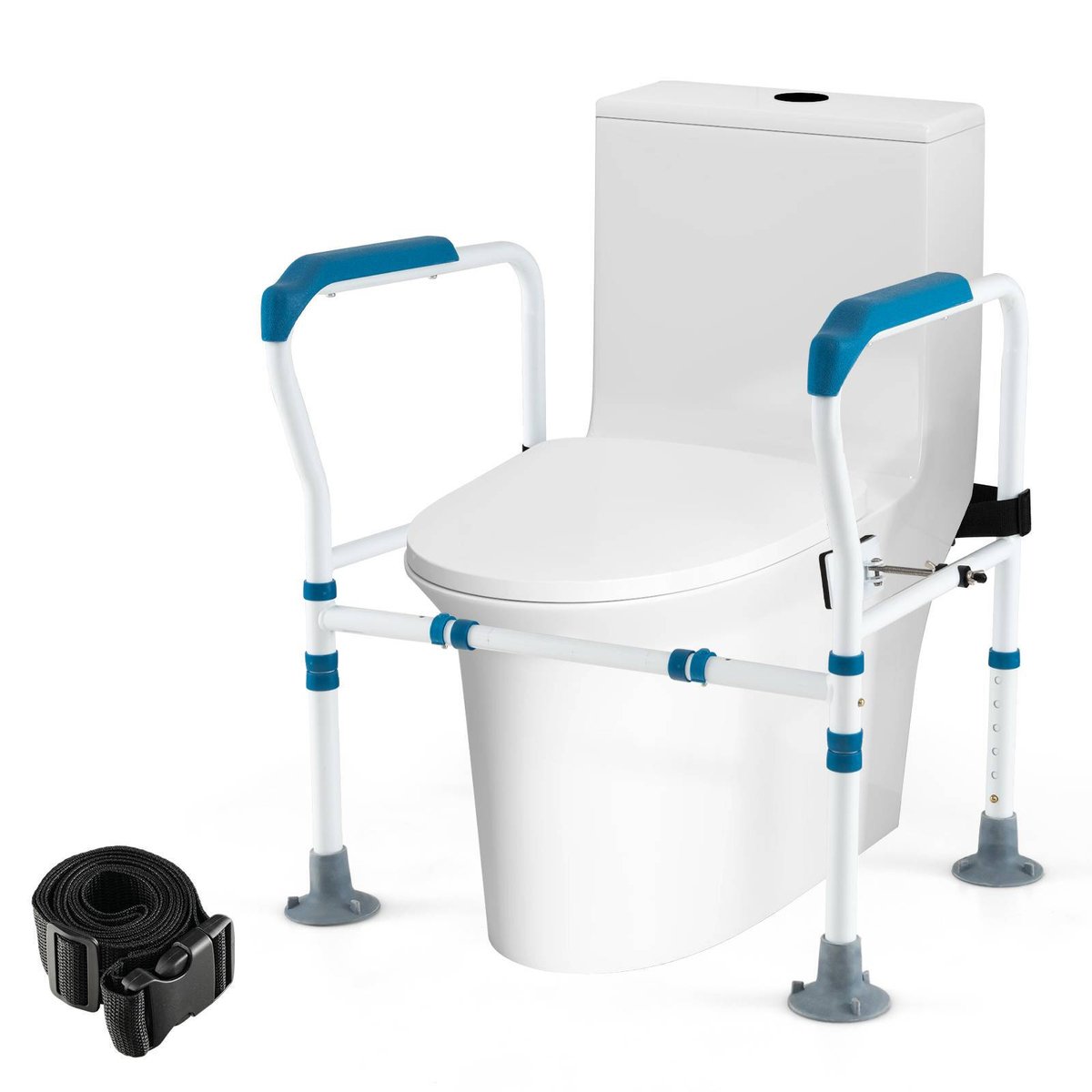 Costway Toilet security Handrail Adjustable Support Frame - Bunnings ...
