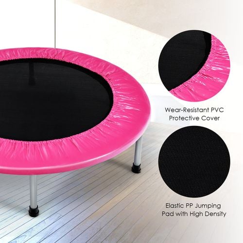 Costway 38” Mini Trampoline Foldable Fitness Trainer Max Load 150KG ...