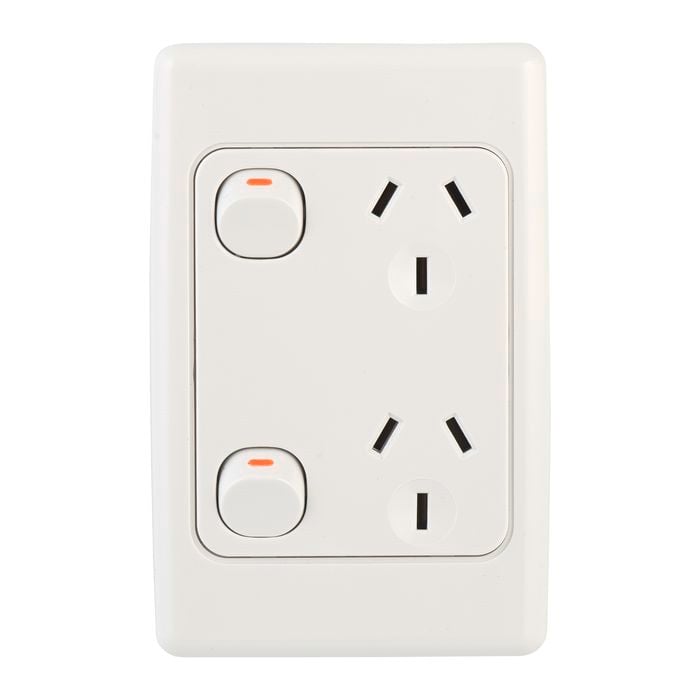 Deta White Double Vertical Powerpoint - Bunnings New Zealand