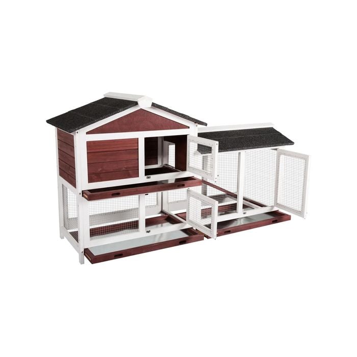 YES4PETS Double Storey Large Rabbit Hutch Guinea Pig Cat Cage , Ferret ...