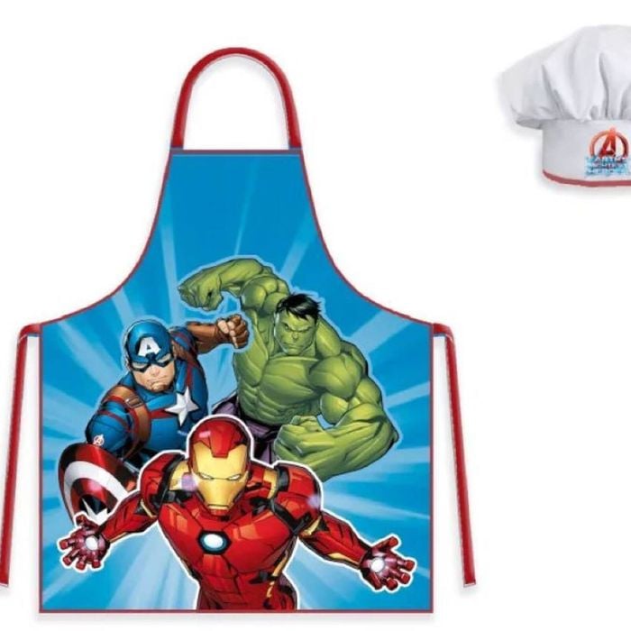 Marvel Avengers Kids Blue Apron and Chef's Hat Set - Bunnings Australia