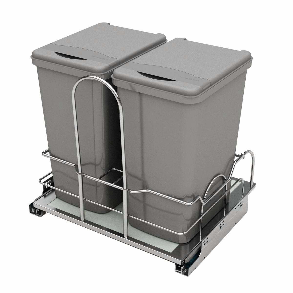 Rev-A-Shelf 30L Dual Pull Out Waste Container With Bin And Lid ...