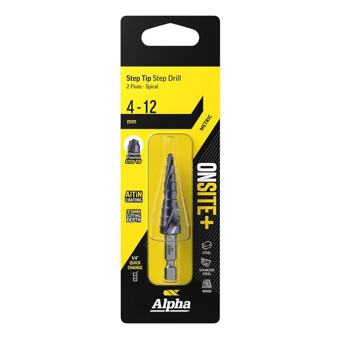 Alpha Onsite+ 4-12mm Step Tip Step Drill - Bunnings Australia