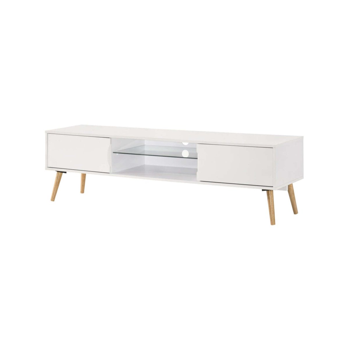 Avent TV Stand Entertainment Unit W/ 2-Drawers 160cm - White/Oak ...