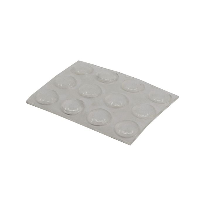 Surface Gard 10mm Clear Round Rubber Bumper - 12 Pack - Bunnings Australia