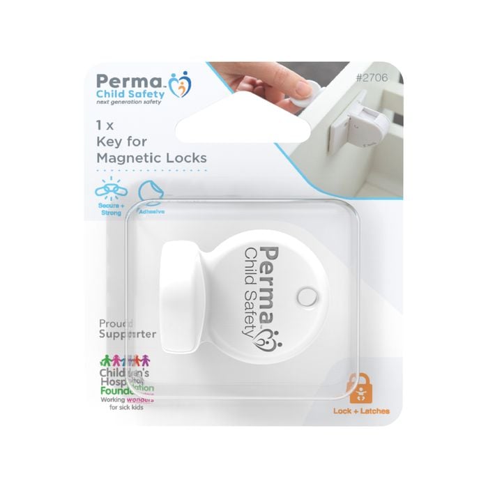 Perma Child Safety Adhesive Magnetic Locks Key - Bunnings Australia