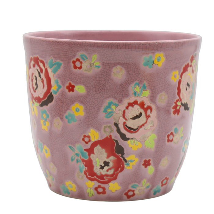 Northcote Pottery 23cm Pink Blossom Pot - Bunnings Australia
