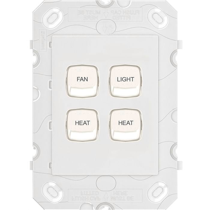 HPM ARTEOR 4 Gang Fan / Light / Heat Switch - Bunnings Australia