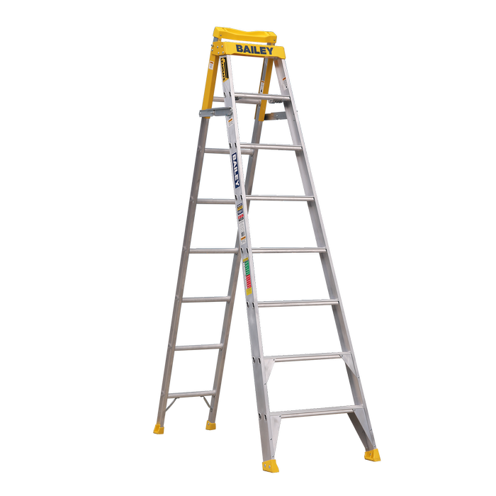 Bailey 2.4M/4.1M 150kg Aluminium Extension Step Ladder - Bunnings Australia