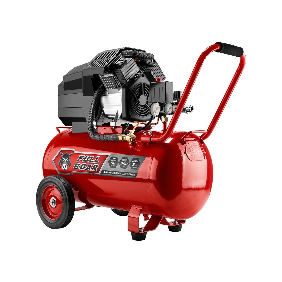 Full Boar 3.0HP 50L Oil Free V-Twin Air Compressor - Bunnings Australia