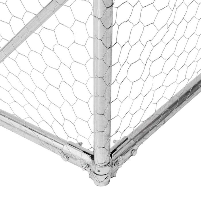 vidaXL Chicken Run with Roof 2.5x8x2.25 m Galvanised Steel walk-in ...