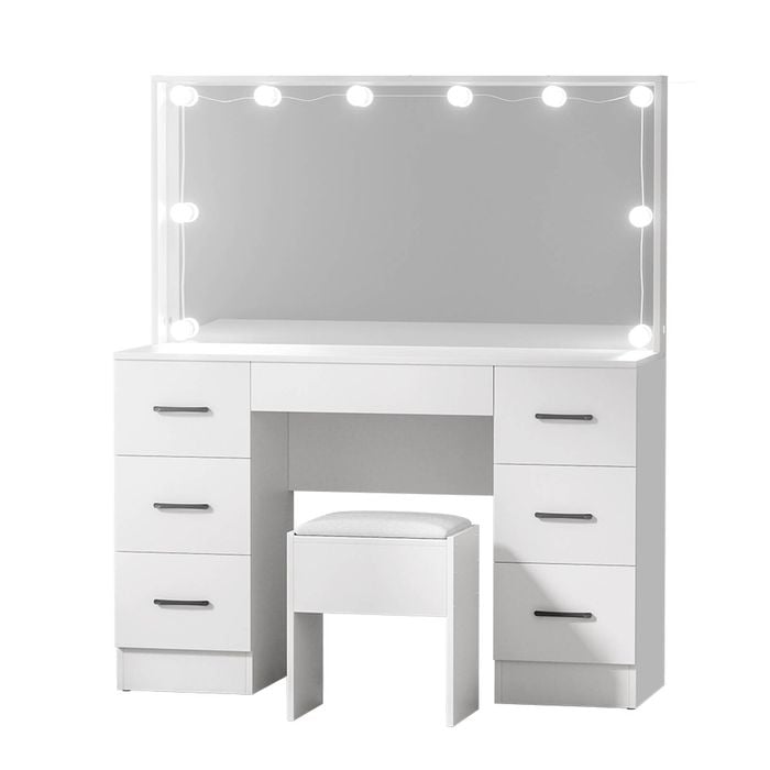 Artiss White Dressing Table Set - Bunnings Australia
