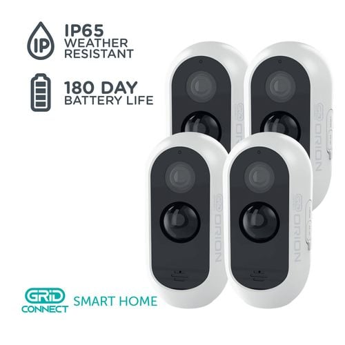 Orion Grid Connect Smart Wi-Fi Wireless Rechargeable 2K Security ...
