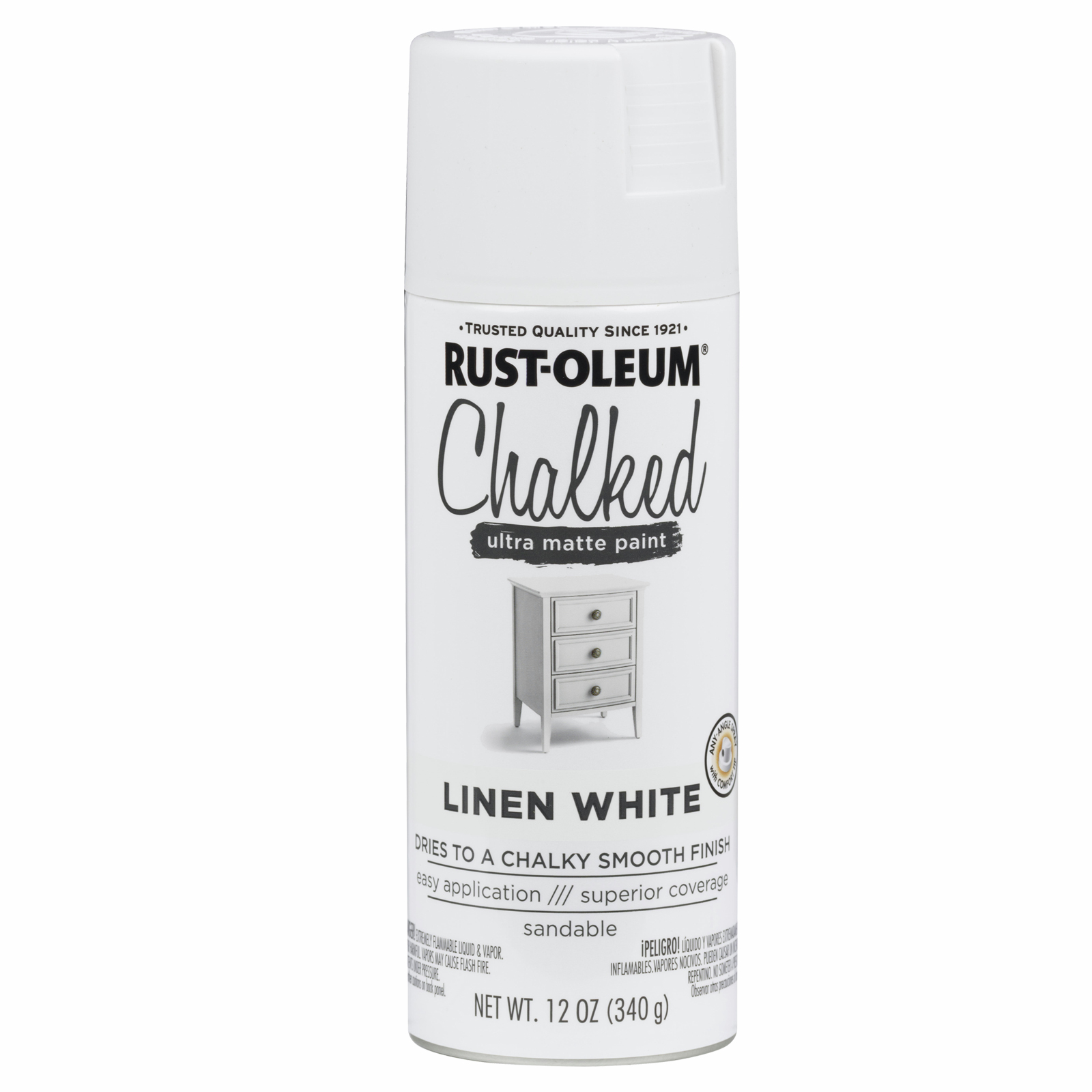 Rust Oleum 340g Linen White Ultra Matt Chalked Spray Paint