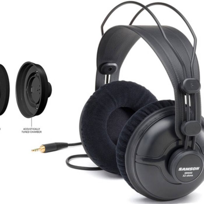 Samson Sr950 Professional Studio Headphones/Noise Reduction/3.5Mm/6.3Mm ...