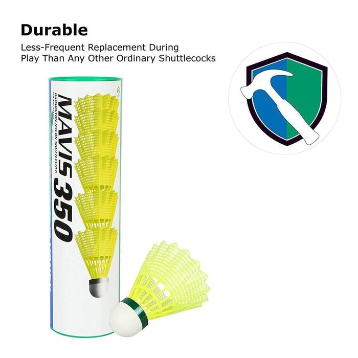 Yonex Mavis 350 Green Cap Nylon Shuttlecock (Yellow) - Bunnings Australia