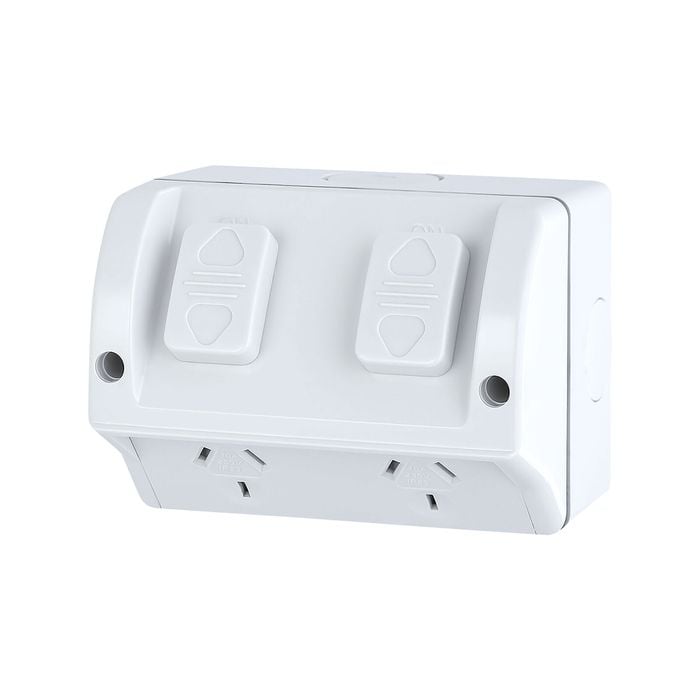 DETA Double Weatherproof Power Point - 4 Pack - Bunnings Australia