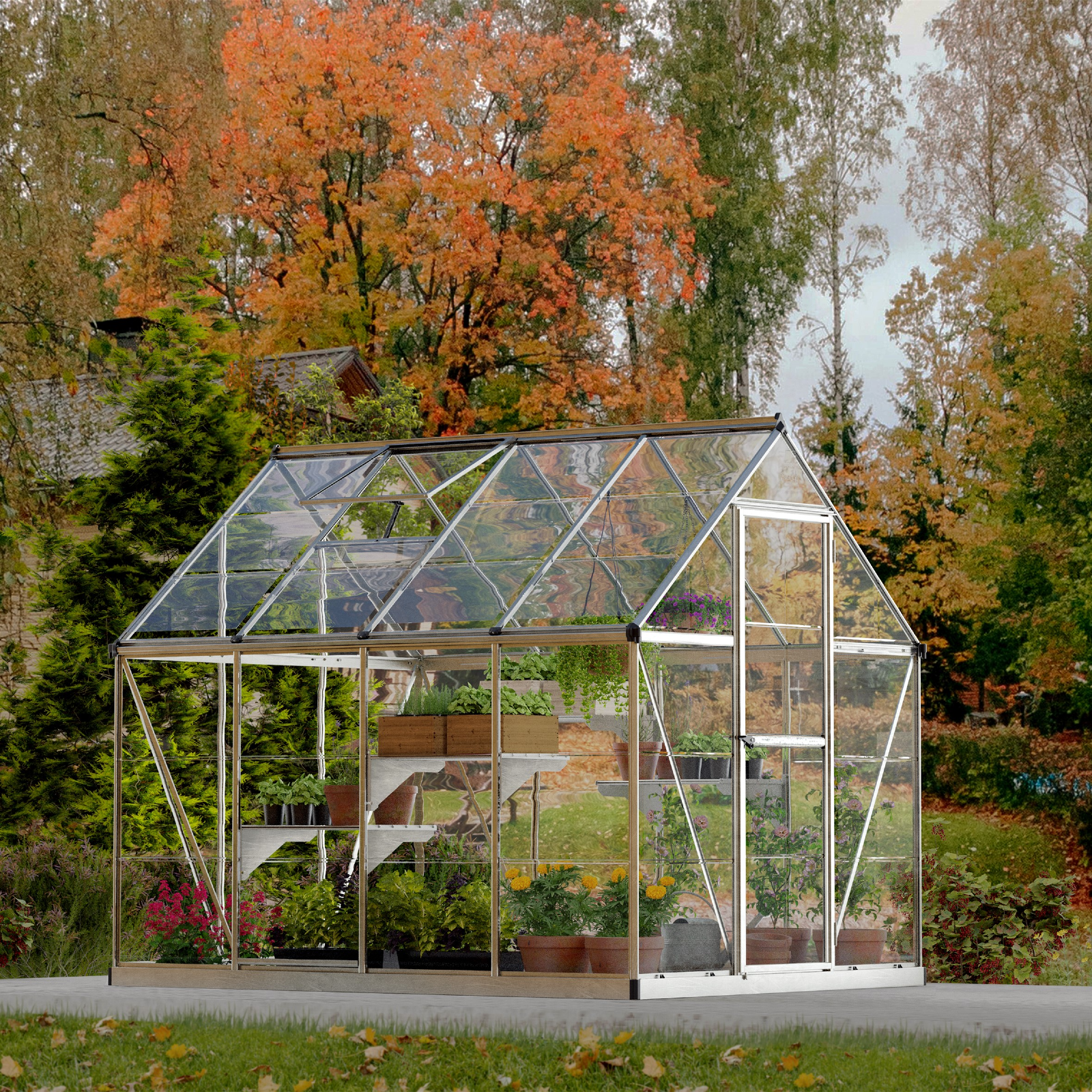 Maze 6 x 8 Harmony Greenhouse Bunnings Australia