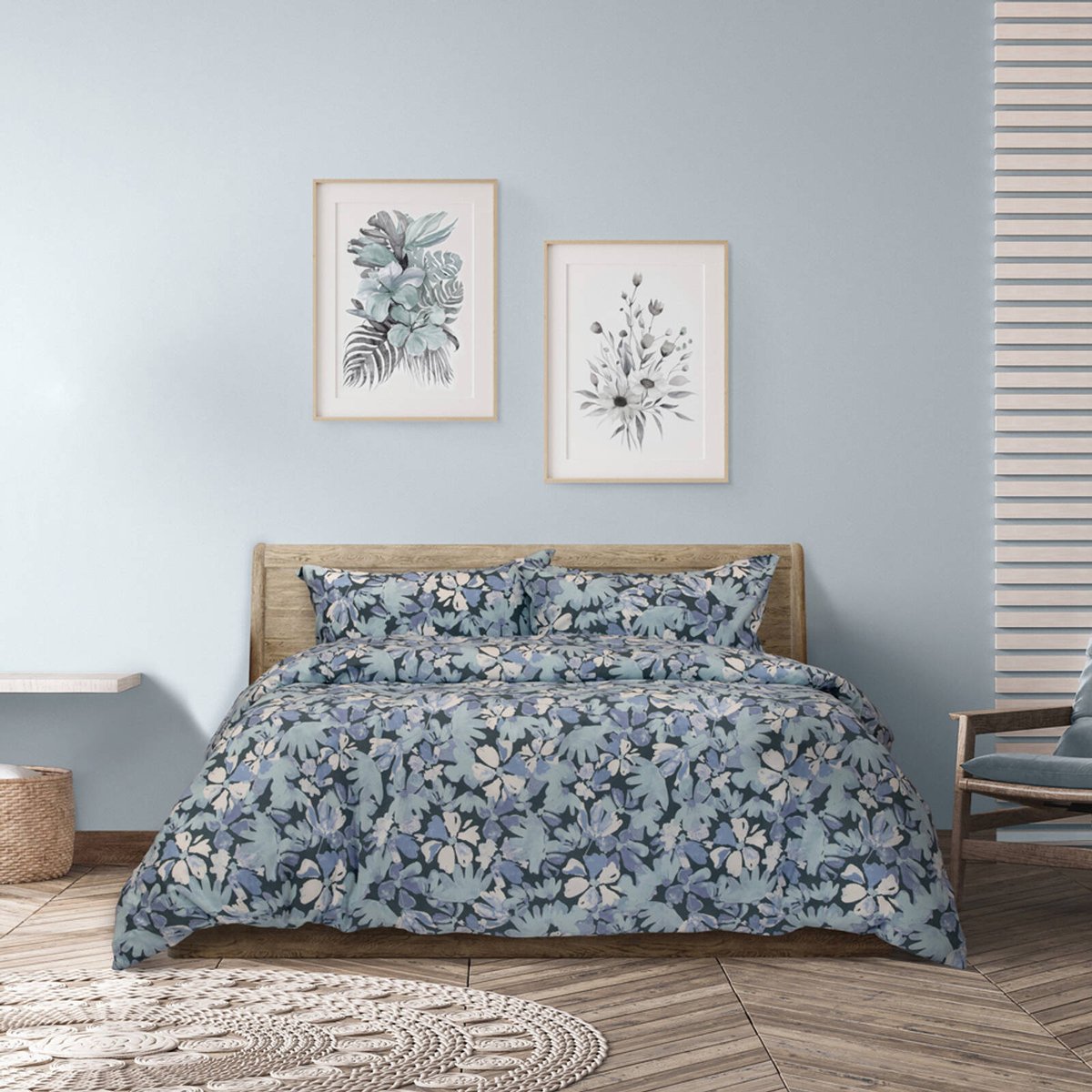 Ardor Boudoir Queen Eadie 90GSM Quilt Cover Set Teal - Bunnings Australia