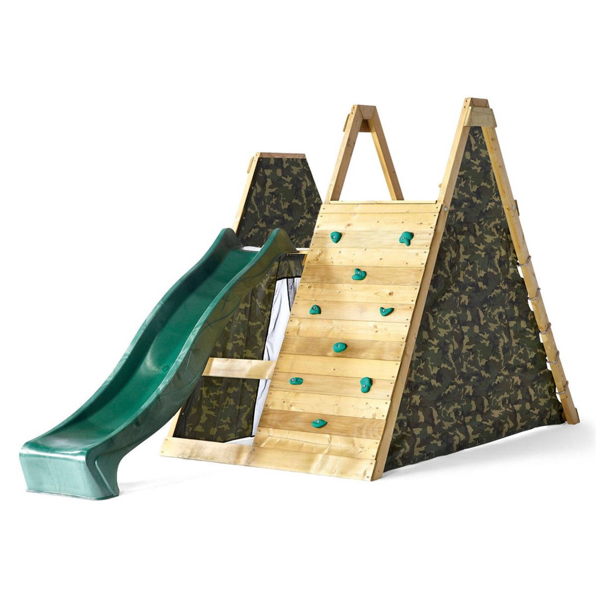 Plum Play AU Climbing Pyramid with Slide Wooden Jungle Gym for Kids ...