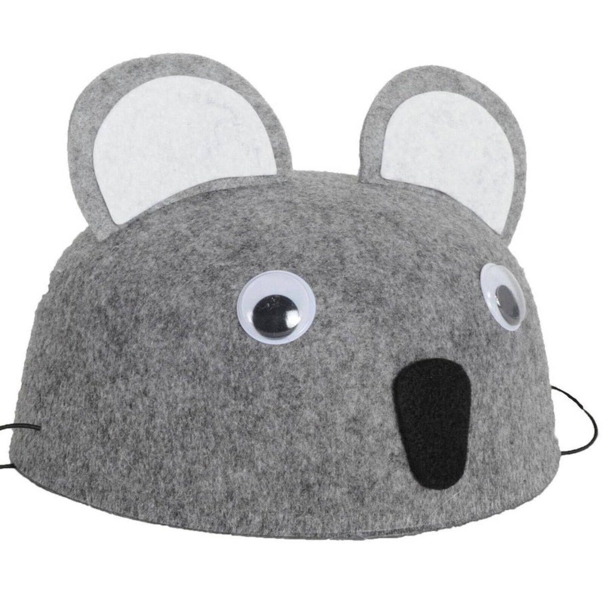 1x 55cm Koala Animal Hat Costume Accessory | Felt | Elastic Chin Strap ...