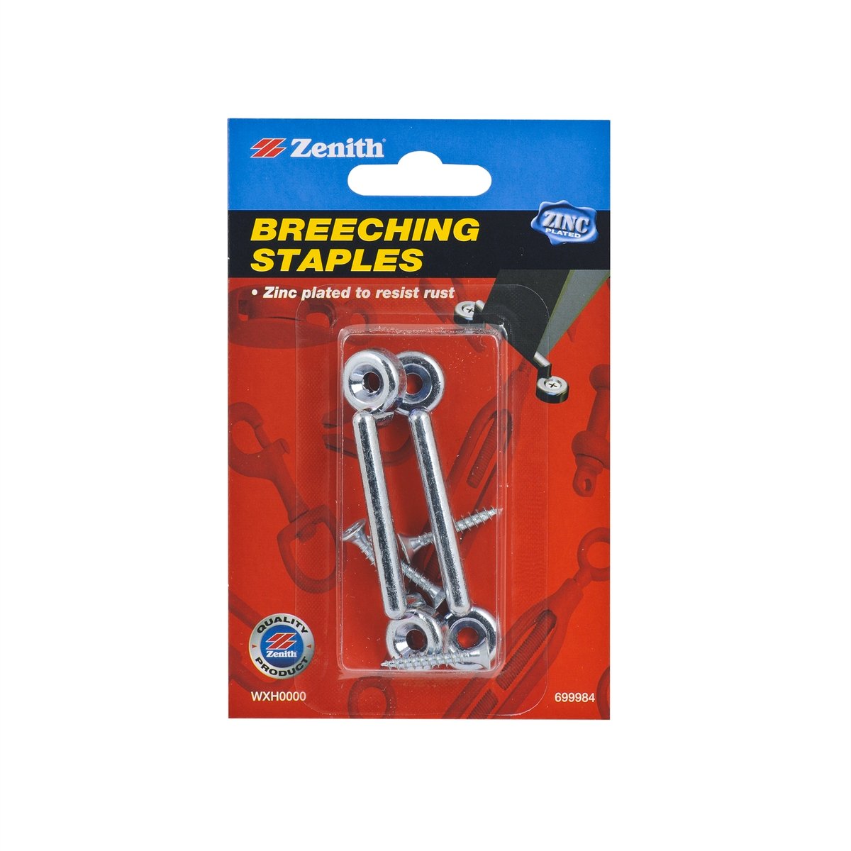 Zenith Zinc Plated Breeching Staple - 2 Pack - Bunnings Australia