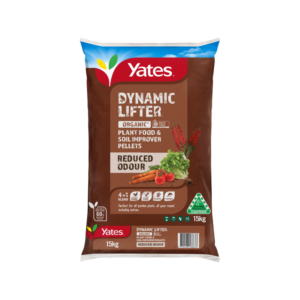 Yates 15kg Dynamic Lifter Reduced Odour Soil Improver and Plant ...