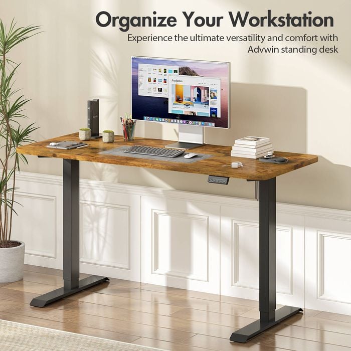Advwin Electric Standing Desk Adjustable Height Ergonomic Sit Stand up ...