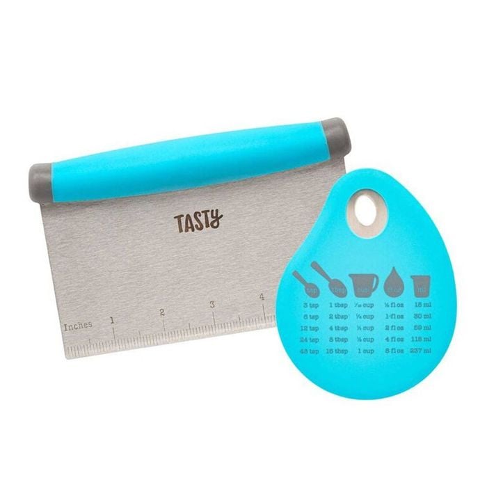 2pc Tasty Stainless Steel/Silicone Scraper Set 15cm Light Blue ...