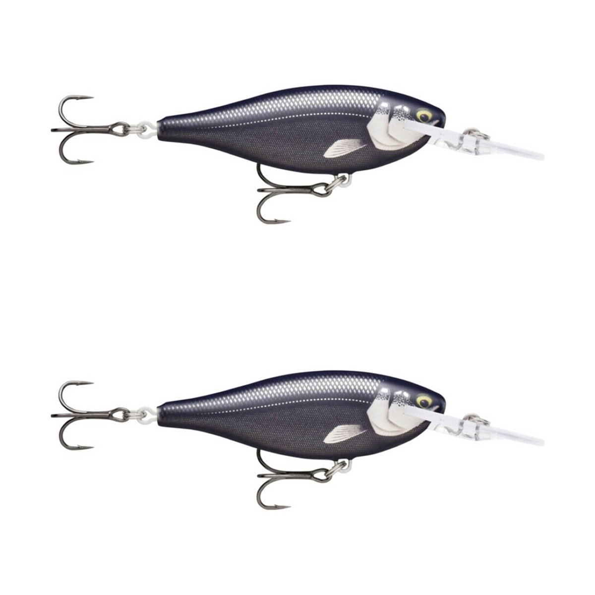 2x Rapala 5.5cm Shad Rap Elite (Floating) Fishing Lures - Gilded Matte Black UV - Bunnings Australia