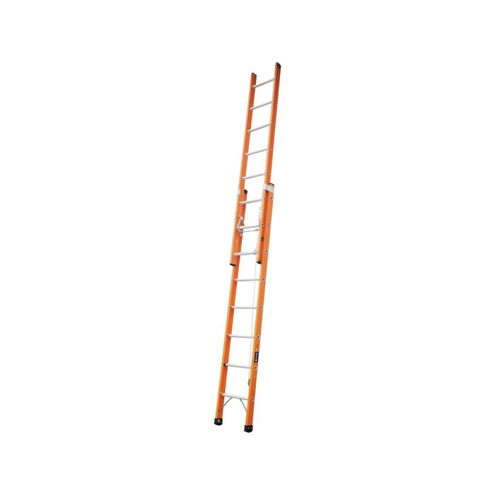 CITECO 2.4 - 3.9m 150kg Industrial Extension Fibreglass Ladder ...