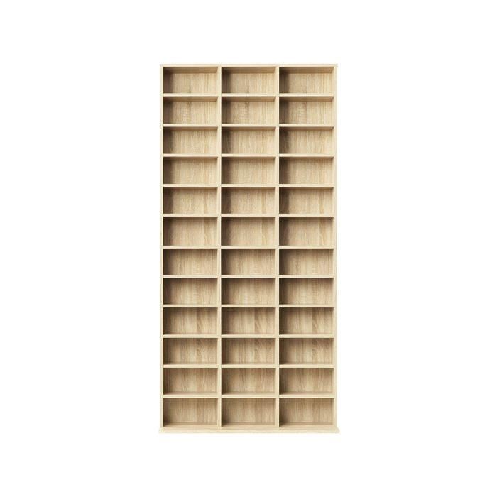 Oikiture Bookcase Cd Dvd Rack Display Shelf Natural 194.5cm - Bunnings Australia