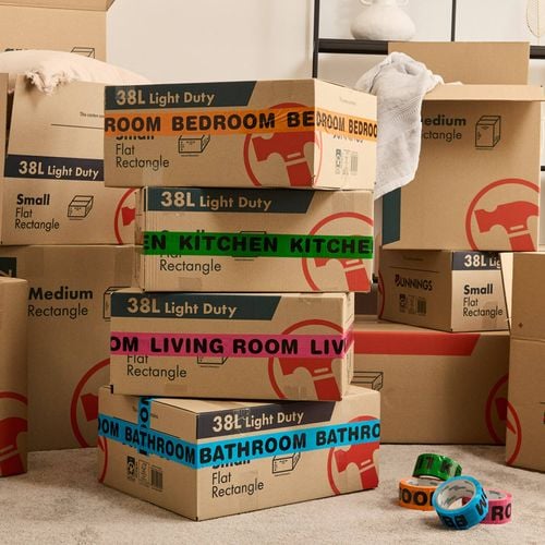 Wrap & Move 48mm x 66m Coloured Room Label Tape - 4 Set - Bunnings ...