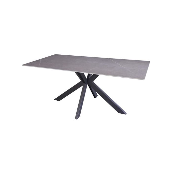 Marion Rectangular Modern Ceramic Kitchen Dining Table 180cm - Bulgarian Grey - Bunnings Australia
