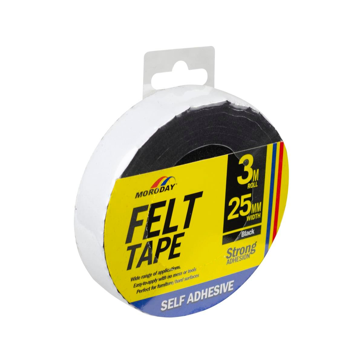Moroday 25mm x 3m Felt Scratch Saver Self Adhesive Tape - Bunnings ...