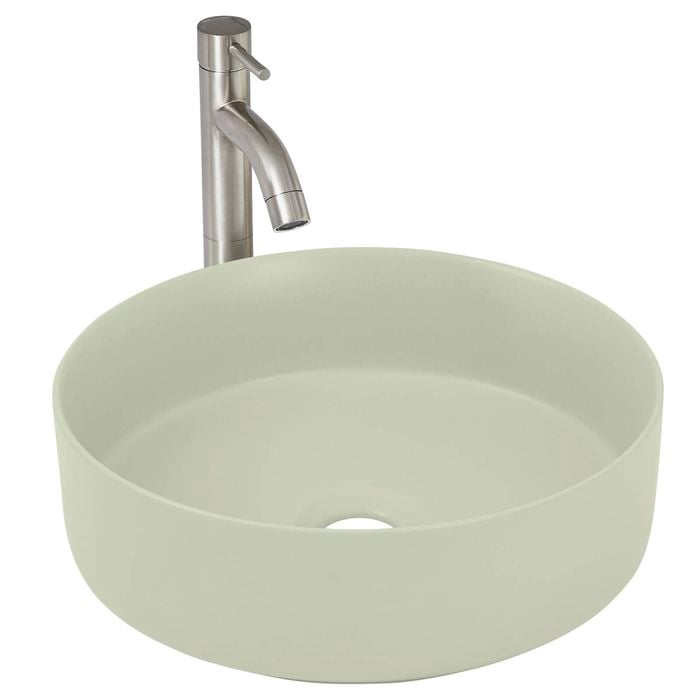 CIBO Sage Green Thin Edge Round Basin - Bunnings Australia