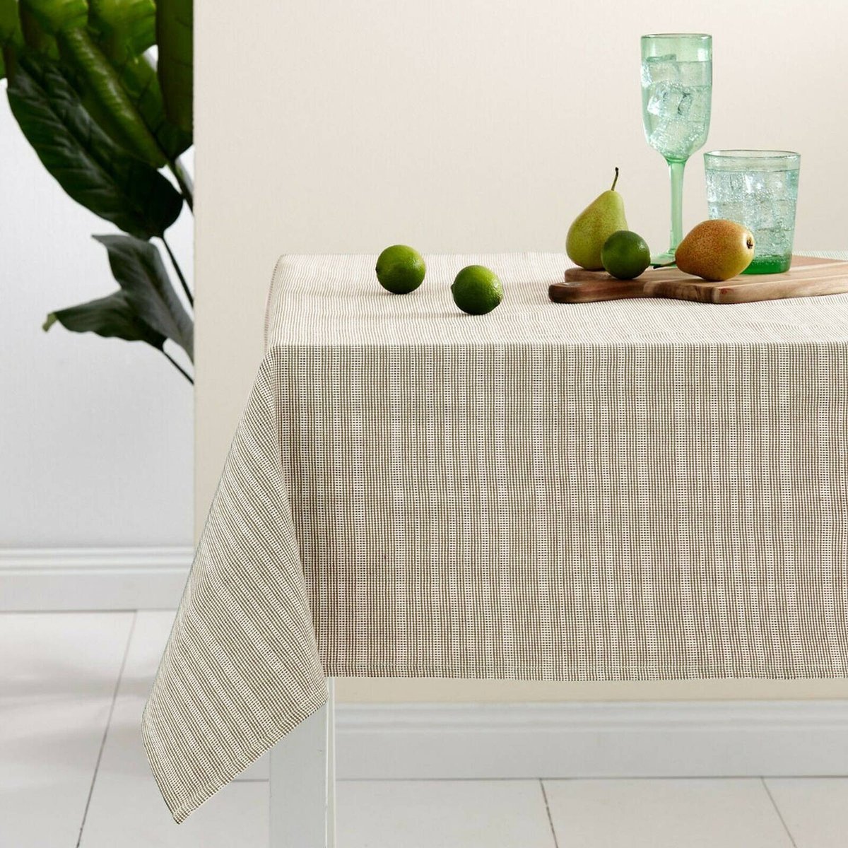 Ladelle Beige Cotton Rich Tablecloth 150 x 300 cm - Bunnings Australia