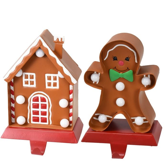 Click 16cm Light-Up Gingerbread Stocking Holders - 2 Pack - Bunnings ...