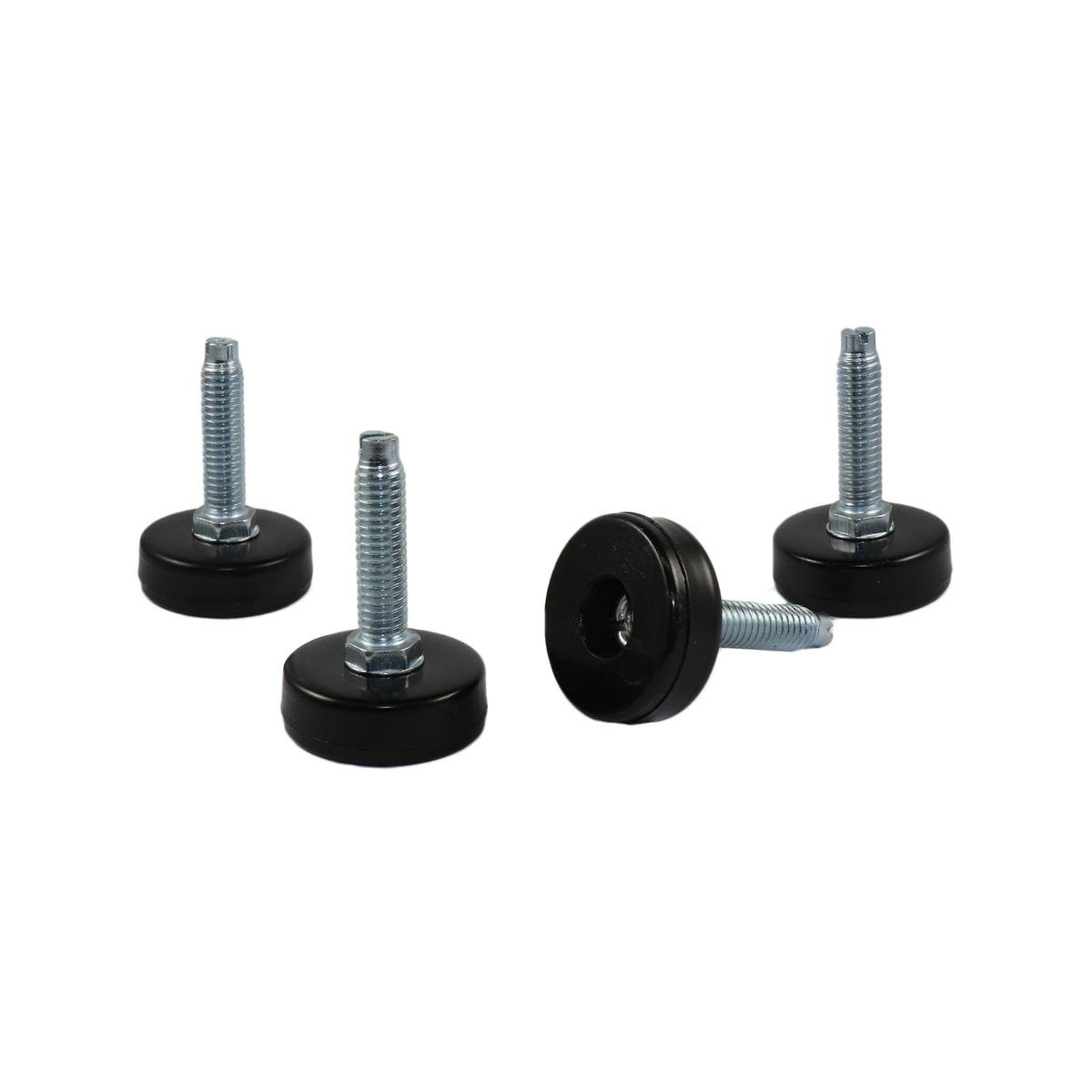 Surface Gard 3/8 x 1 - 1/2" Black Adjustable Thread Furniture Glides ...
